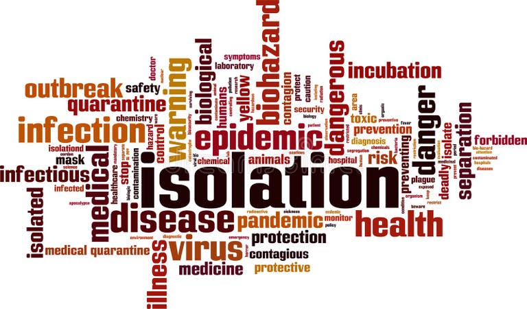 Isolation word cloud stock vector. Illustration of prevention - 179076823