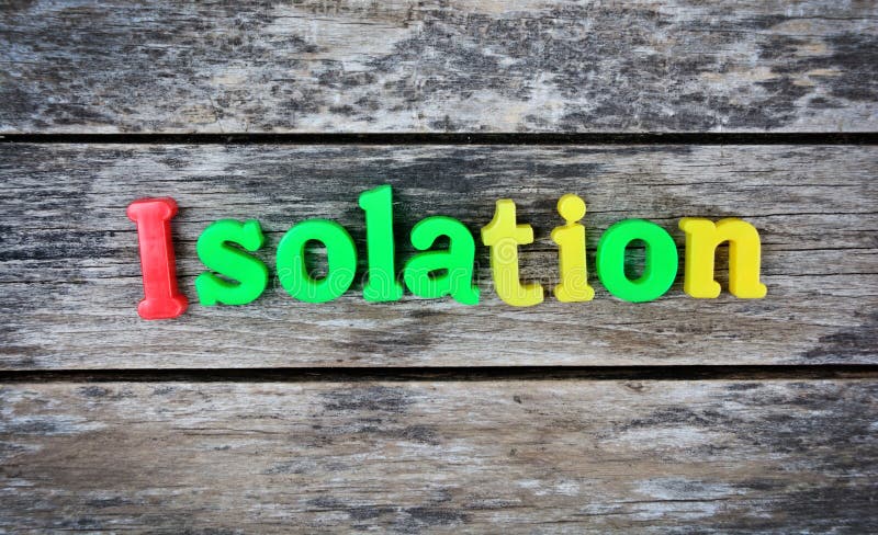 Isolation word blocks stock image. Image of abstract - 183944383