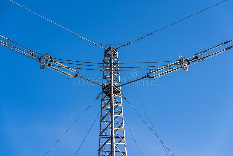 Isolator and Power Line that Supply Power in Sweden Stock Image - Image ...