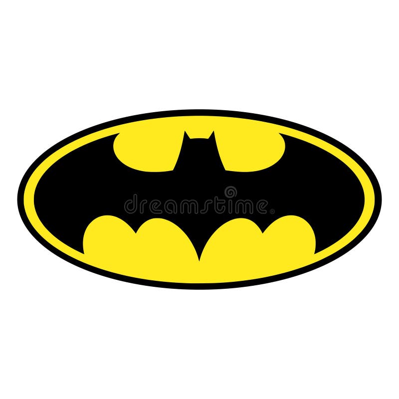 Isolerad Batman logo - PNG redaktionell bild. Illustration av fluga ...