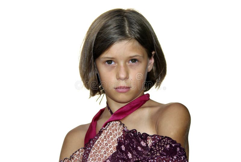 Isolerad Modell Som Starring Smalt Barn Fotografering för Bildbyråer ...