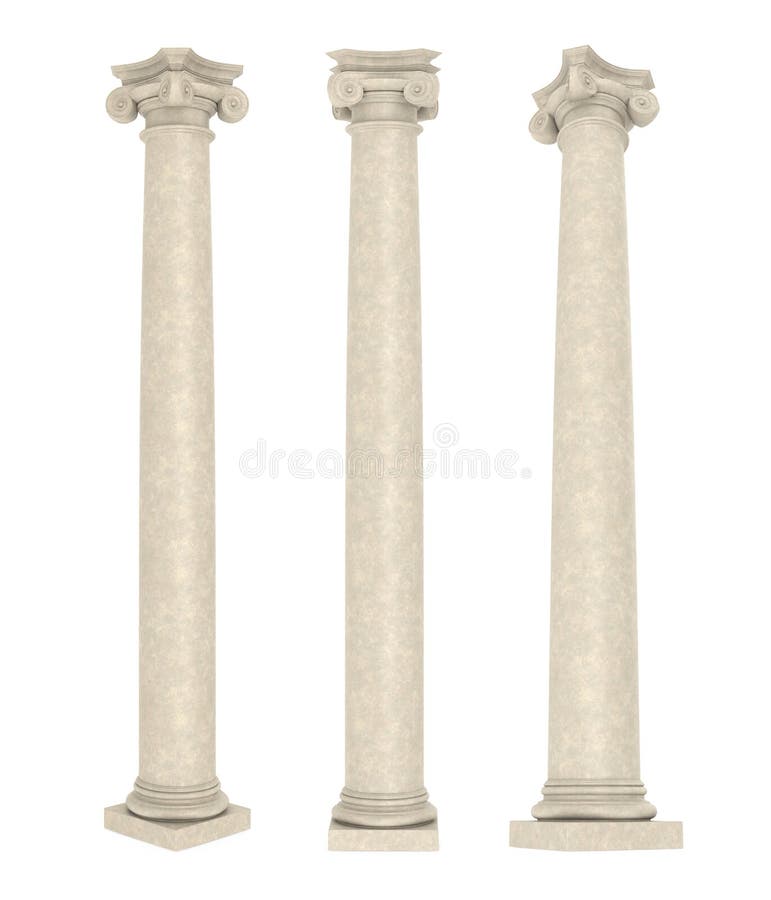 Isolerade Klassiska Kolonner Stock Illustrationer - Illustration av ...