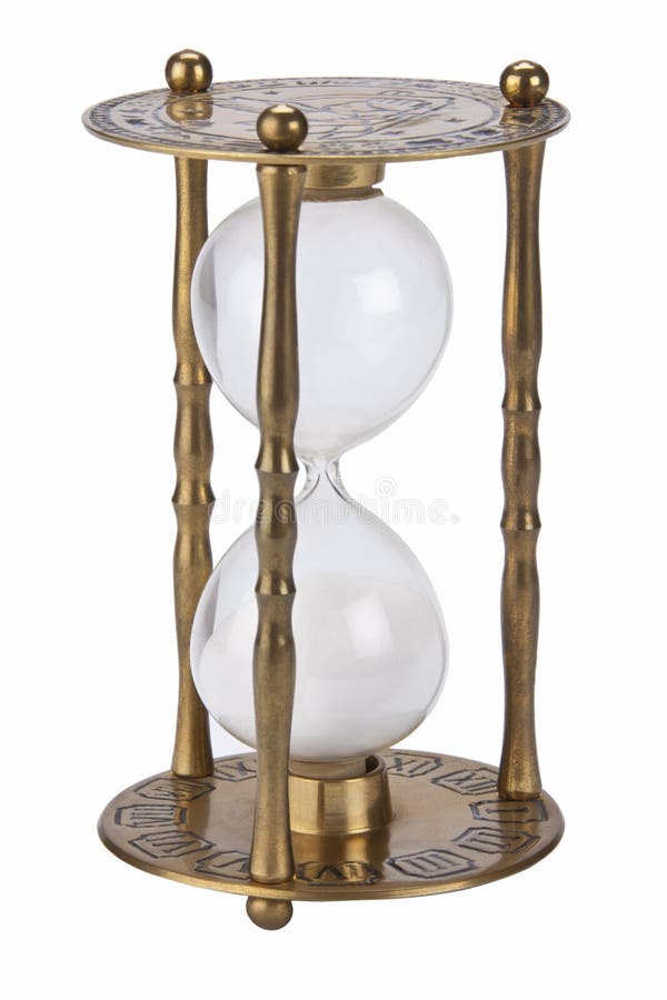 Antik timglas isolerad arkivfoto. Bild av timglas, exponeringsglas ...