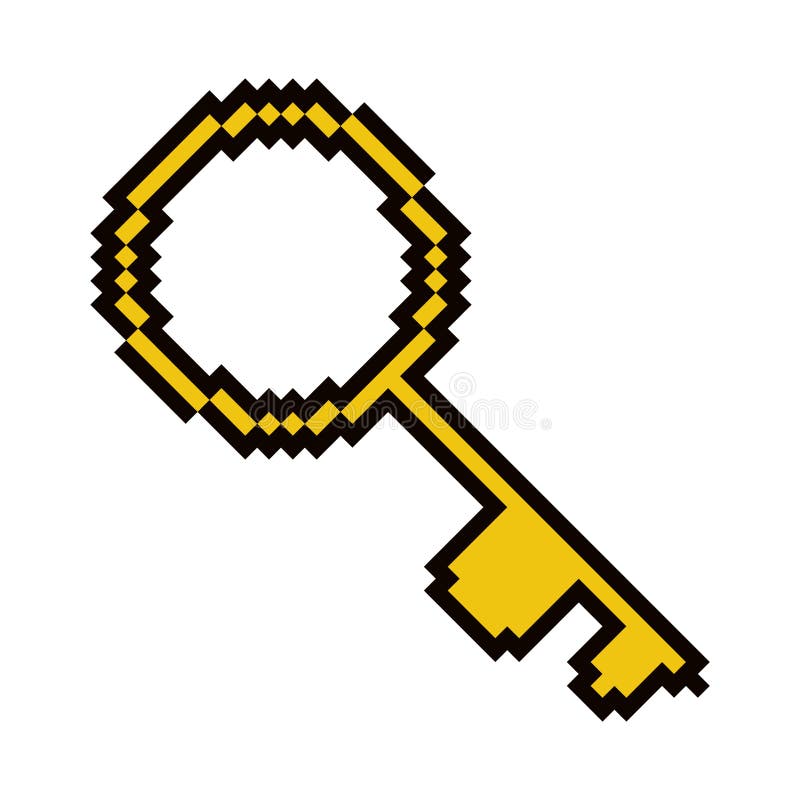 Key Pixelated Stock Illustrations – 496 Key Pixelated Stock ...