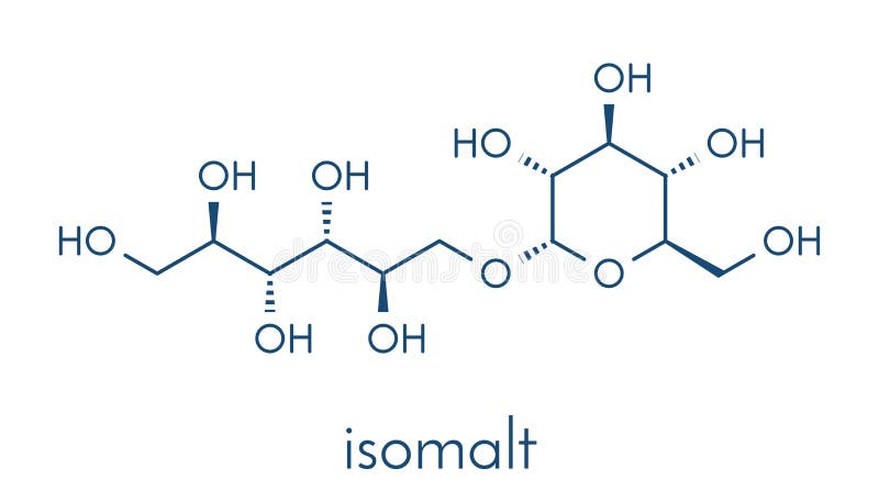 Isomalt Sugar Substitute Molecule (one of Two Components Shown). Atoms ...