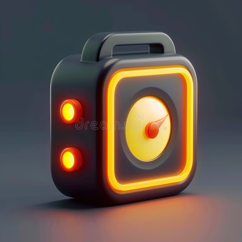 Isomatric Alarm Icon in Different Colours and Shape Size. Generative Ai ...