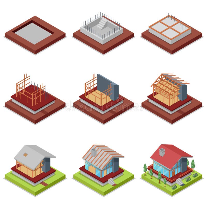 Stages Building House Stock Illustrations – 330 Stages Building House ...