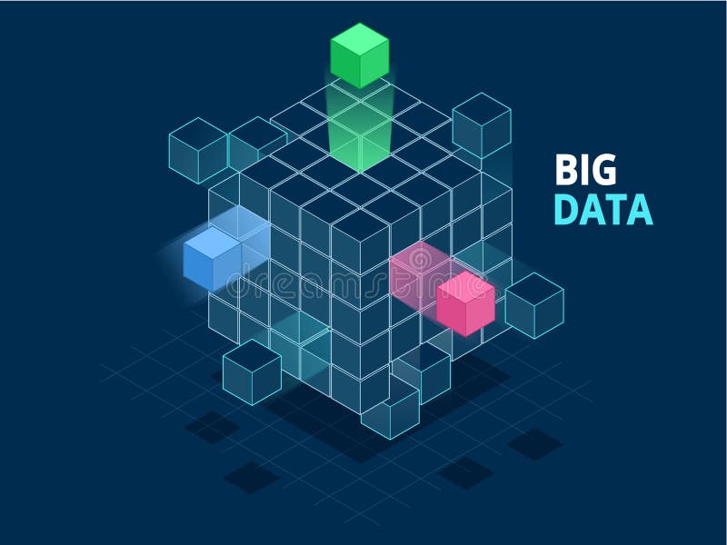 Isometric Abstract Big Data Cube, Box Data. Science and Technology ... Isometric Abstract Big Data Cube, Box Data. Science and Technology ...
