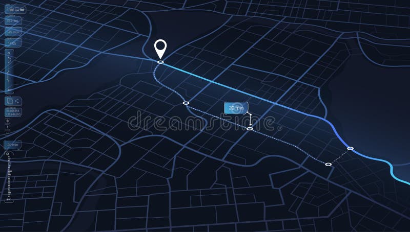 Isometric Abstract Map Background. Colorful Abstract Lines and ...