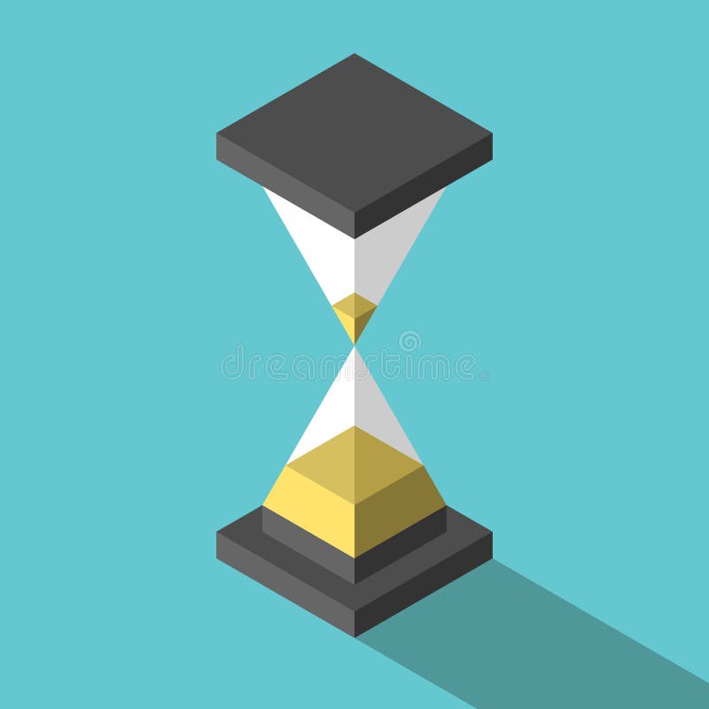 Isometric Abstract Simple Hourglass Stock Vector - Illustration of ...