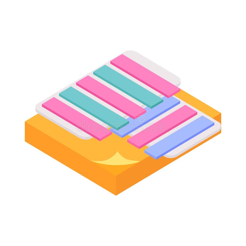 Isometric Accounting Notes Composition Stock Vector - Illustration of ...