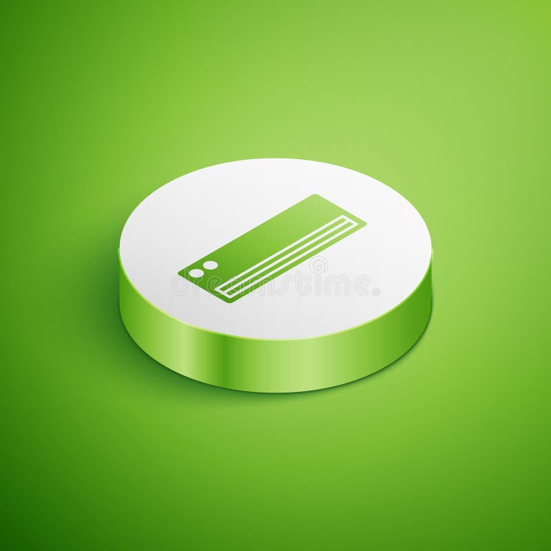 Isometric Air Conditioner Icon Isolated on Green Background. Split ...