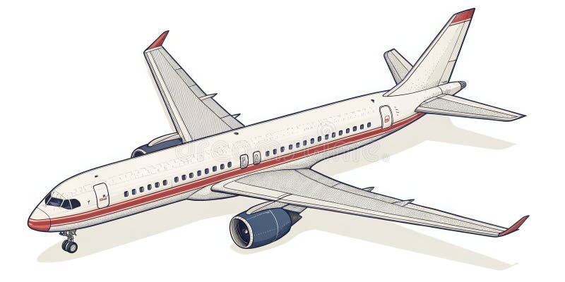 Isometric Airplane Illustration, Aviation , Aircraft Stock Illustration ...