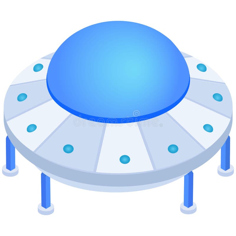 Isometric Alien Saucer stock illustration. Illustration of vector ...