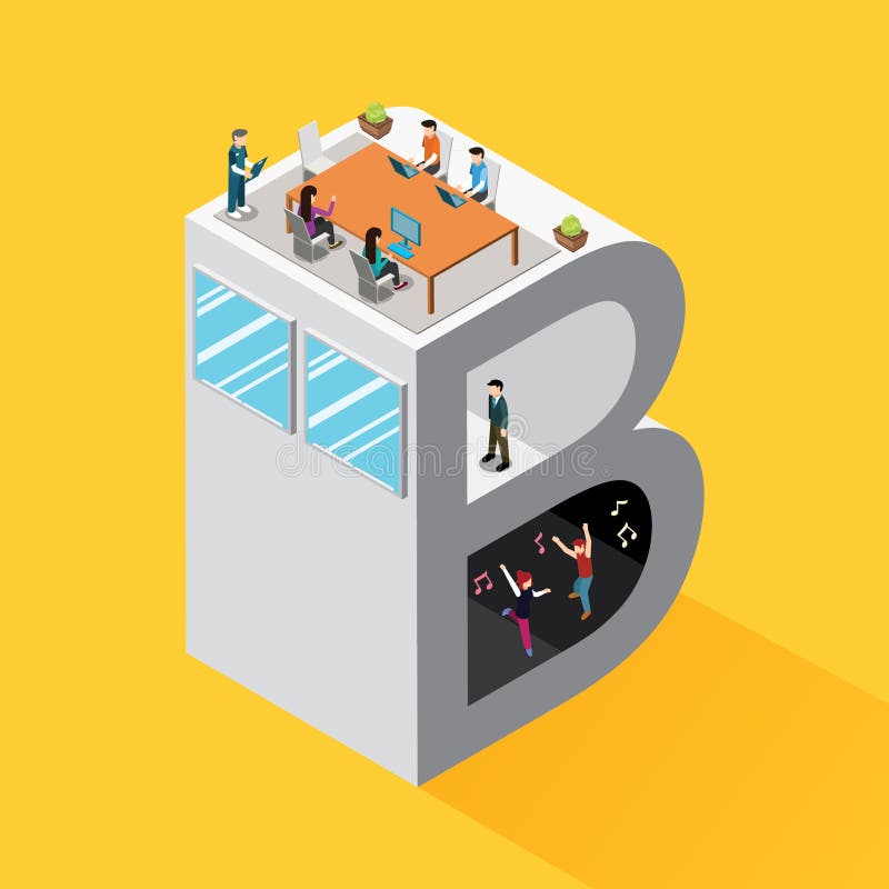 Isometric Alphabet B. Vector Illustration Decorative Design Stock ...