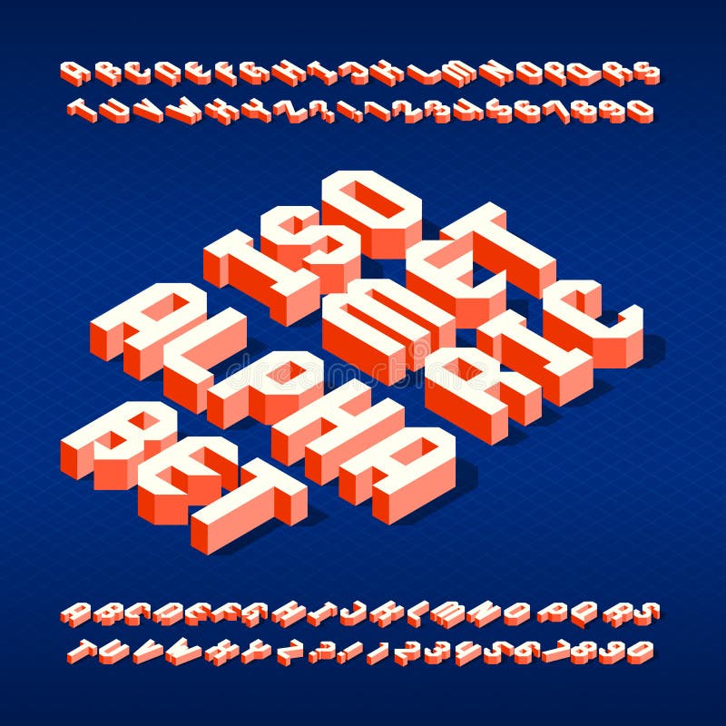 3d Isometric Alphabet Vector Font. Stock Vector - Illustration of ... 3d Isometric Alphabet Vector Font. Stock Vector - Illustration of ...