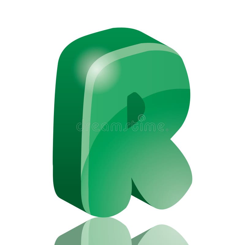 Isometric Alphabet R. Vector Illustration Decorative Design Stock ...
