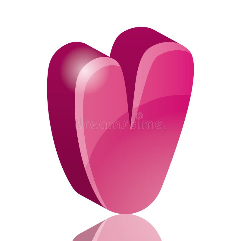 Isometric Alphabet V. Vector Illustration Decorative Design Stock ...