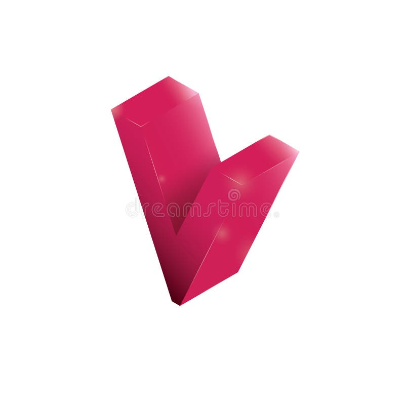 Isometric Alphabet V. Vector Illustration Decorative Design Stock ...