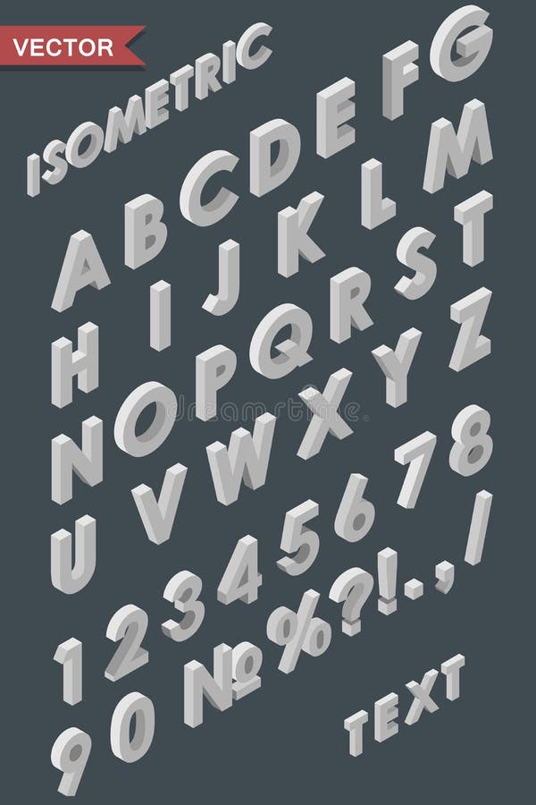 Isometric alphabet stock vector. Illustration of marks - 70715130