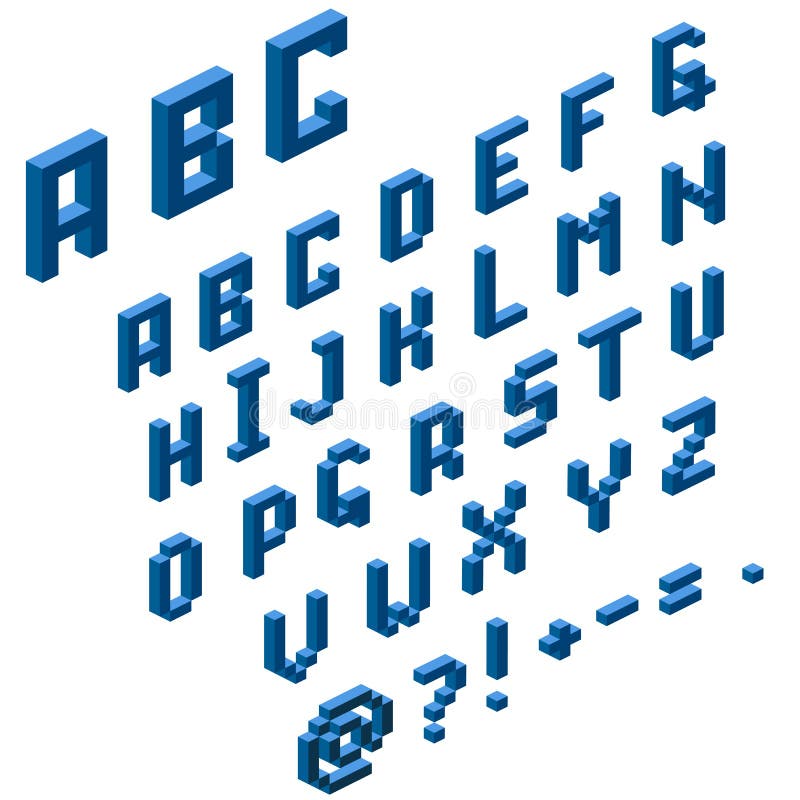 Isometric alphabet. stock illustration. Illustration of triangle - 91345352