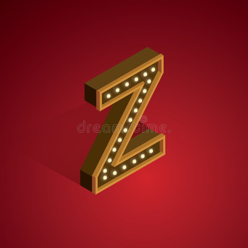Isometric Alphabet Z. Vector Illustration Decorative Design Stock ...