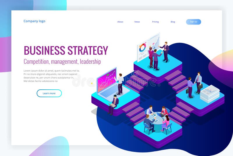 Isometric Analysis Data and Investment. Project Management, Business ...