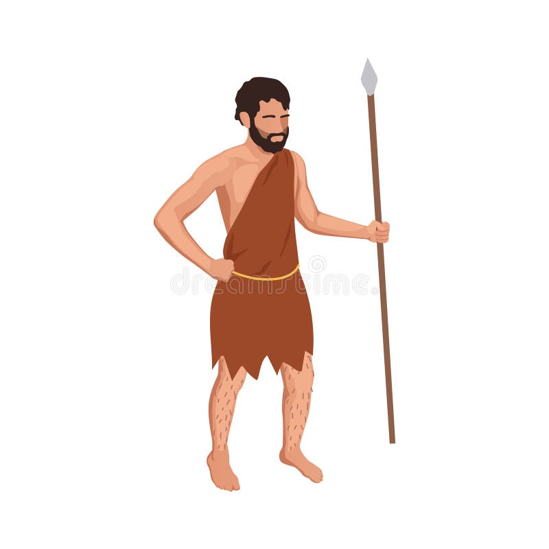 Isometric Ancient Man Composition Stock Vector - Illustration of design ...