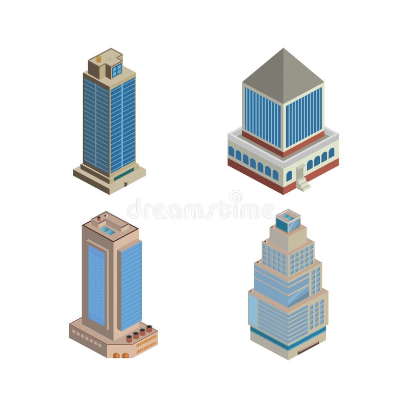 Isometric Apartment Building Stock Vector - Illustration of ...