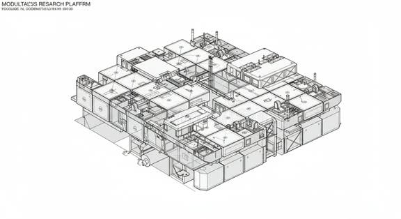 An Isometric Architectural Drawing of a Modular Research Platform ...