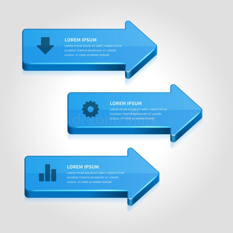 Isometric Arrows Direction Steps Infographics Scheme Business Menu ...