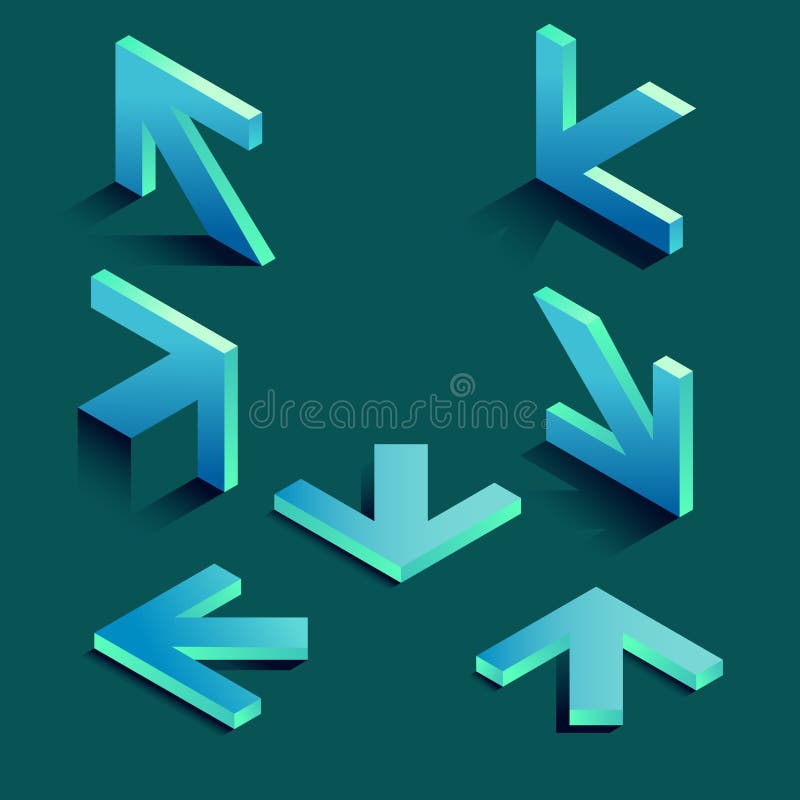 Isometric Arrows stock vector. Illustration of direction - 18198566