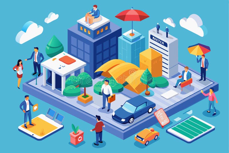 Isometric Art Features Diverse Characters Interacting with Customizable ...