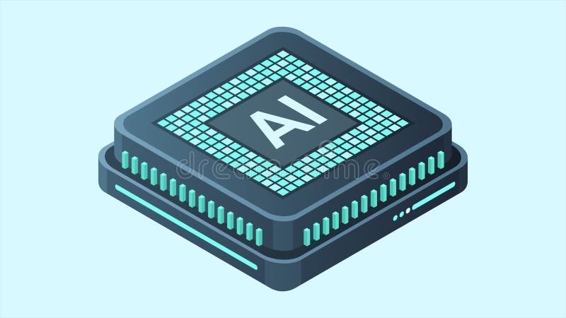 Isometric Artificial Intelligence Chip Animation. Artificial ...