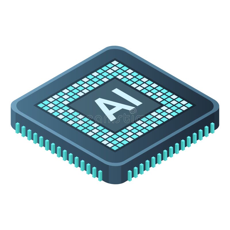 Isometric Artificial Intelligence Chip Concept. Artificial Intelligence ...