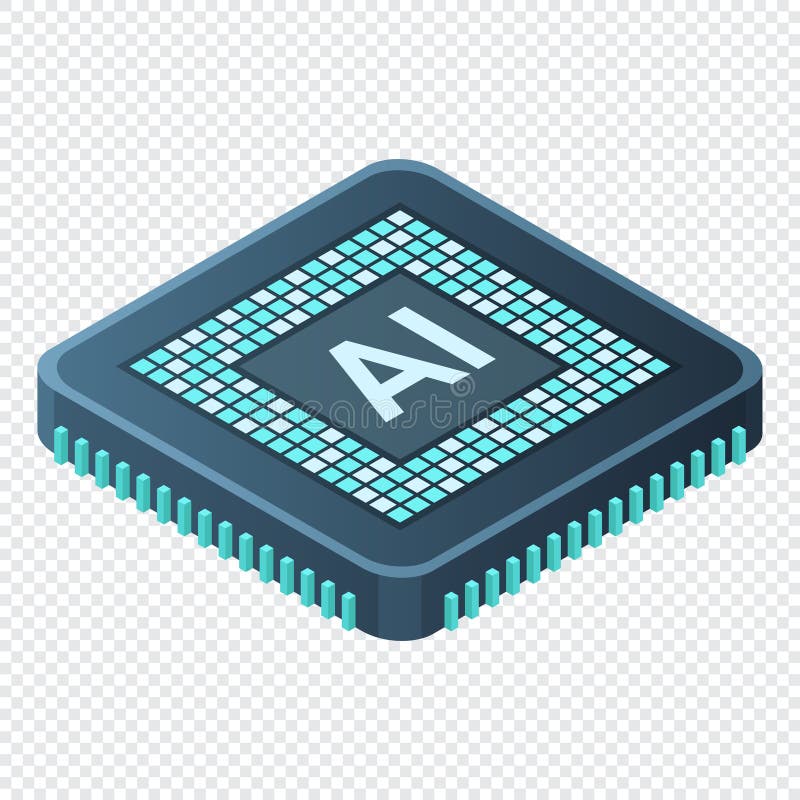 Isometric Artificial Intelligence Chip Concept. Artificial Intelligence ...