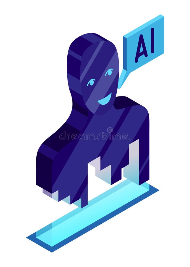 Isometric Artificial Intelligence Digital Technology UX, UI Mobile App ...