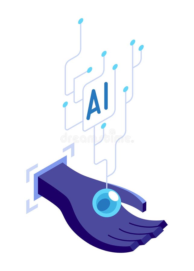 Isometric Artificial Intelligence Digital Technology UX, UI Mobile App ...