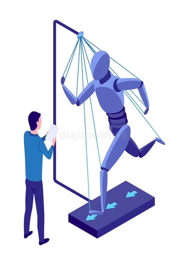 Isometric Artificial Intelligence Icon. Digital Robots Technology. Ai ...