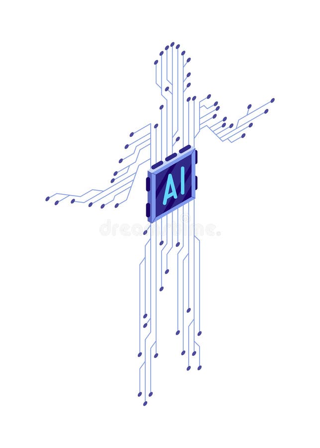 Isometric Artificial Intelligence Digital Technology UX, UI Mobile App ...