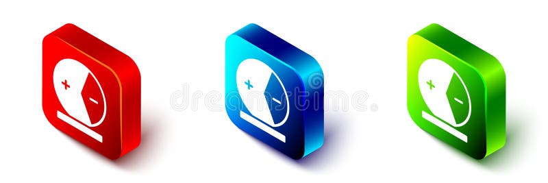 Isometric Atom Icon Isolated on White Background. Symbol of Science ...