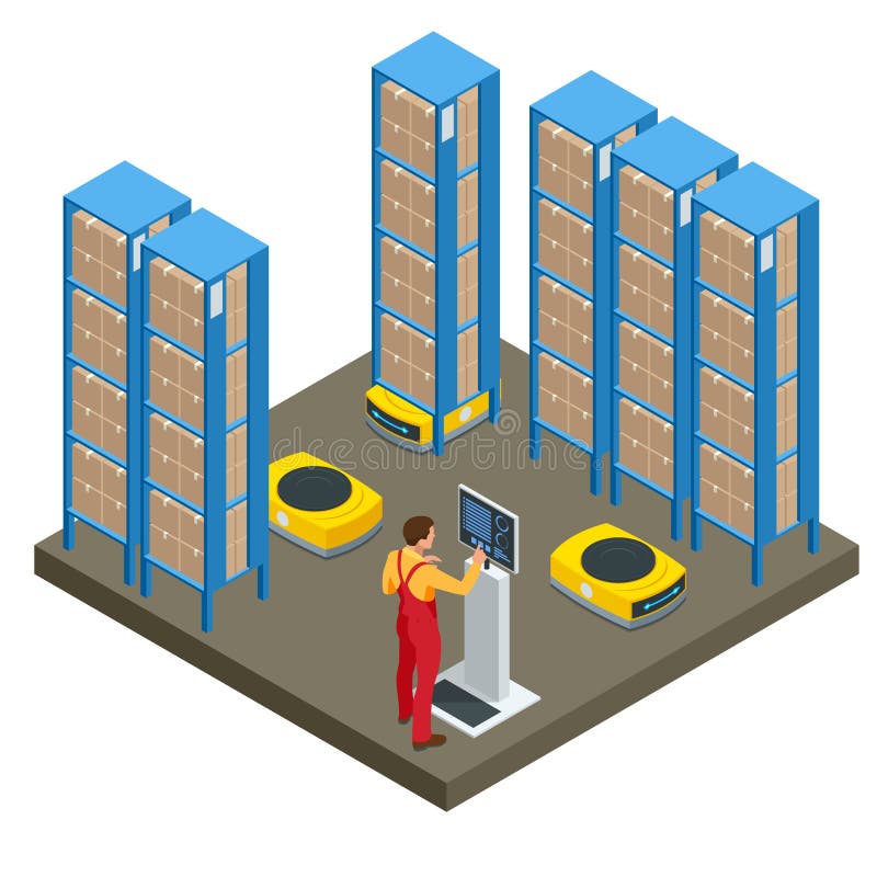 Isometric Automated Production Line Concept Stock Vector - Illustration ... Isometric Automated Production Line Concept Stock Vector - Illustration ...