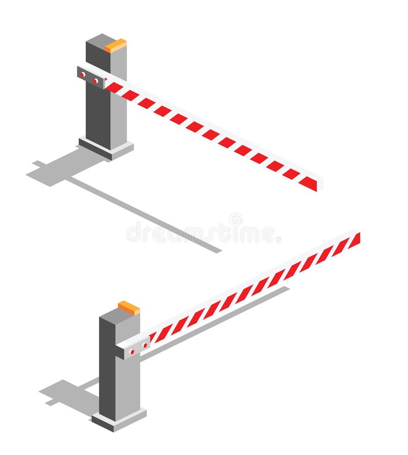 Automatic Barrier To Adjust the Movement of Cars. Vector Stock ...