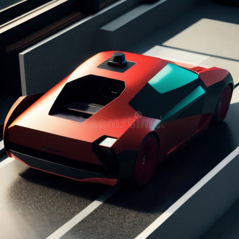 Isometric Back View, Low Poly Car Stock Illustration - Illustration of ...