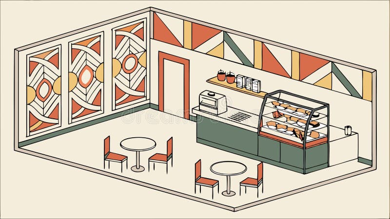 Isometric Bakery Display Interior Illustration Vector, Vector Design ...