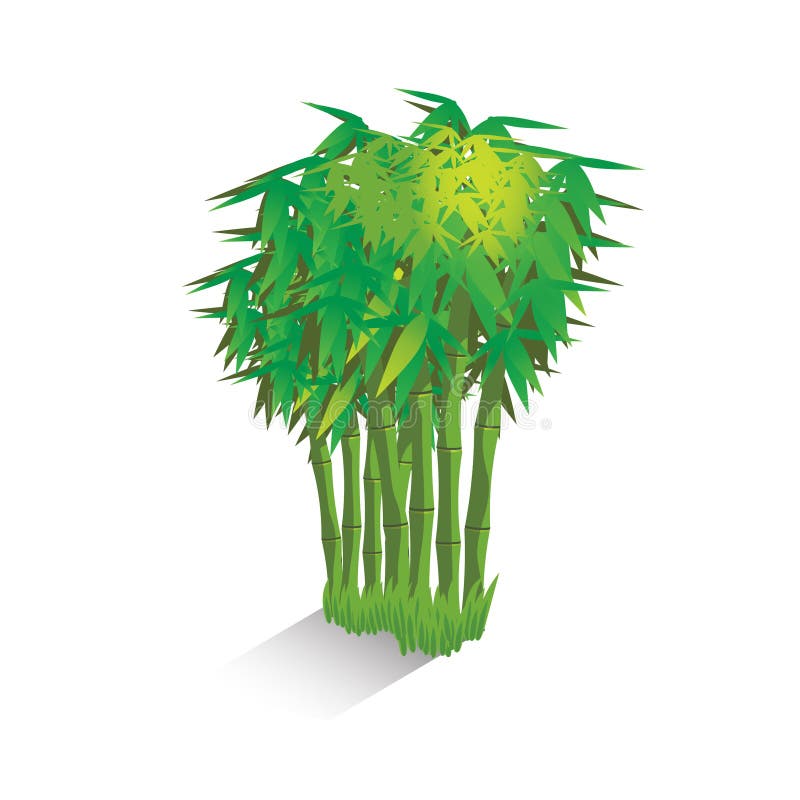 Isometric Bamboo Trees. Vector Illustration Decorative Design Stock ...