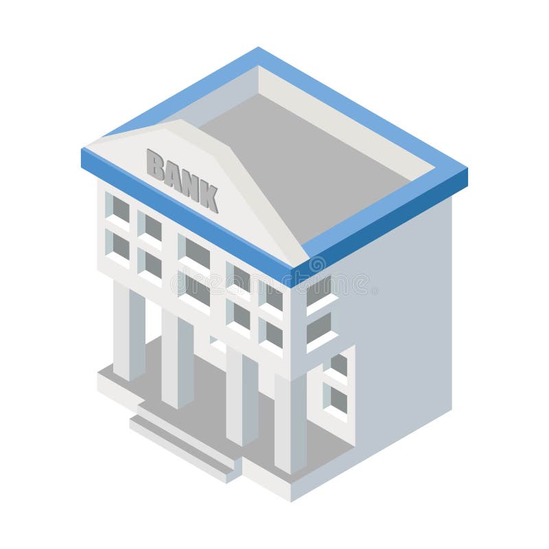 Bank Building Isometric View Vector Stock Illustrations – 194 Bank ...