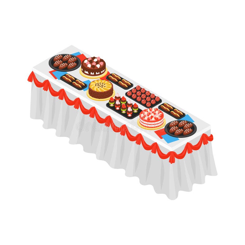 Table Party Food Clipart Stock Illustrations – 473 Table Party Food ...