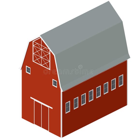 Isometric Barn stock vector. Illustration of shadow - 120595918