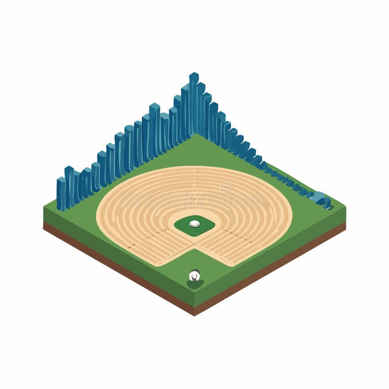 Isometric Baseball Stadium Stock Illustrations – 736 Isometric Baseball ...